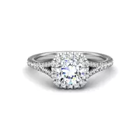 Grace Halo Engagement Ring - Platinum