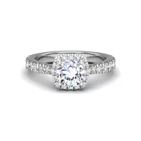 Riley Halo Engagement Ring - Platinum