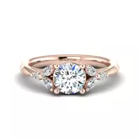 Autumn Engagement Ring - 14K Rose Gold