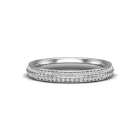 Phoenix Double Row Pave Band - 14K White Gold