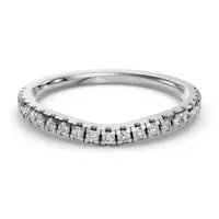 Tillie Curved Pavé Band - Platinum