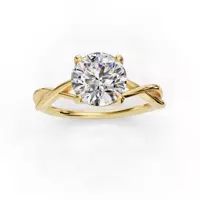 Bianca Twist Engagement Ring - 18K Yellow Gold