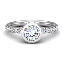 Juniper Engagement Ring - 14K White Gold