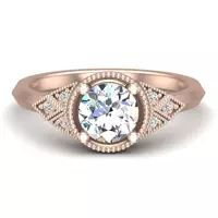 Alexa Engagement Ring - 14K Rose Gold