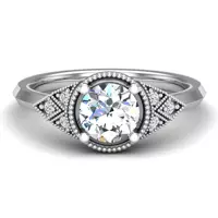 Alexa Engagement Ring - 14K White Gold