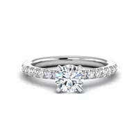 Saige Pave Engagement Ring - Platinum