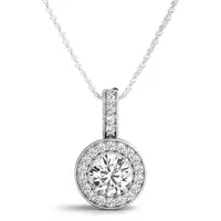 Alisa Halo Necklace - Platinum