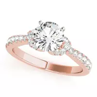 Gail Diamond Collar Engagement Ring - 14K Rose Gold