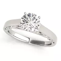Daniela Solitaire Engagement Ring - 14K White Gold