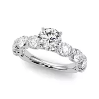 Kendra U Prong Diamond Engagement Ring - Platinum