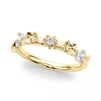 Tulum Floral Wedding Band - 14K Yellow Gold