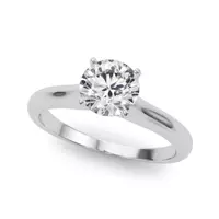 Leve Solitaire Engagement Ring - Platinum