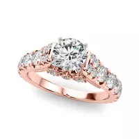 Brie Pavé Diamond Engagement Ring - 14K Rose Gold