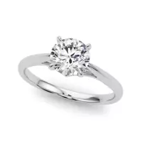 Serilda Solitaire Engagement Ring - 14K White Gold