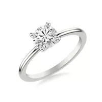 Emmy Solitaire Engagement Ring - 14K White Gold