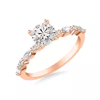 Fern Engagement Ring - 14K Rose Gold