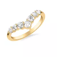 Tamara Diamond V-Band - 14K Yellow Gold