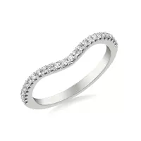 Jillian Diamond Wedding Band - 14K White Gold