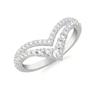 Graduated Diamond Double V-Band - Platinum