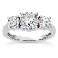 Tre Three-Stone Lab Engagement Ring (1.00ct. tw.) - Platinum