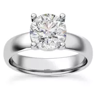 Monaco Wide Solitaire (4MM) - Platinum