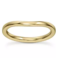 Bleeker Curved Band - 14K Yellow Gold