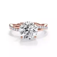 Bellora Pavé Twist Engagement Ring - 14K Rose Gold