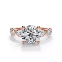 Bellora Marquise Bezel Hidden Halo Engagement Ring - 14K Rose Gold