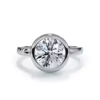 Bellora Cathedral Bezel Engagement Ring - 14K White Gold