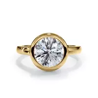 Bellora Cathedral Bezel Engagement Ring - 14K Yellow Gold