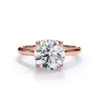 Bellora Pavé Tulip Cathedral Engagement Ring - 18K Rose Gold