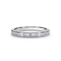 Bellora Channel-Set Baguette Band - 14K White Gold
