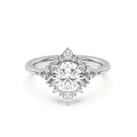 Steph Kite Halo Engagement Ring - 14K White Gold