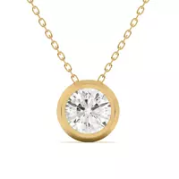 Beveled Bezel Pendant - 14K Yellow Gold