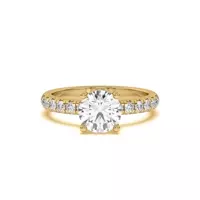 Marie Majestic Hidden Halo Pavé Engagement Ring - 14K Yellow Gold