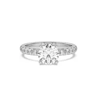 Marie Majestic Hidden Halo Pavé Engagement Ring - Platinum
