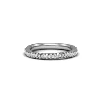Trinity Pave Band - 14K White Gold