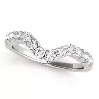 Fleur Band - 14K White Gold