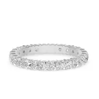 Sculpted Diamond Eternity Ring (1.00ct. tw.) - 14K White Gold