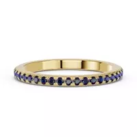 Chroma Blue Sapphire Band - 14K Yellow Gold
