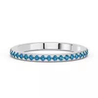 Chroma London Blue Topaz Band - 14K White Gold