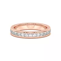 Sherry Princess Channel-Set Band - 14K Rose Gold