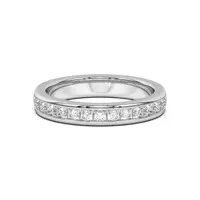 Sherry Princess Channel-Set Band - 18K White Gold