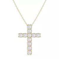 Unity Prong Diamond Cross Pendant (1.50 ct. tw.) - 18K Yellow Gold