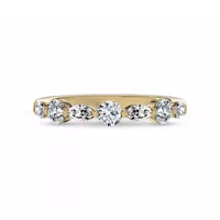Alternating Marquise Diamond Band - 18K Yellow Gold