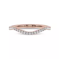 Bellatrix Contour Pavé Band - 14K Rose Gold