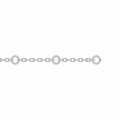 Marquise Lab Diamond Silver Chain Tennis Bracelet - Silver