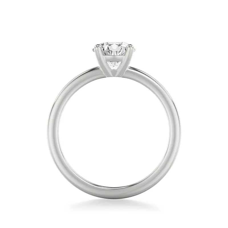 Emmy Solitaire Engagement Ring - 14K White Gold