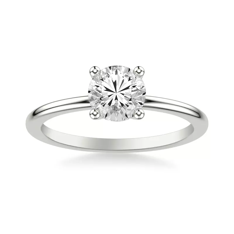 Emmy Solitaire Engagement Ring - 14K White Gold