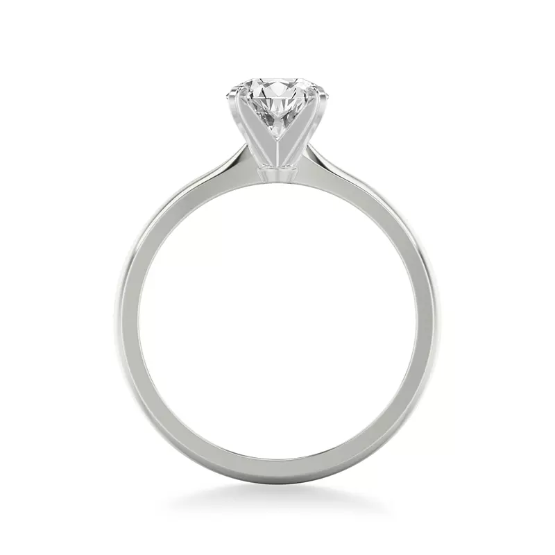 Timeless Solitaire Engagement Ring - 14K White Gold
